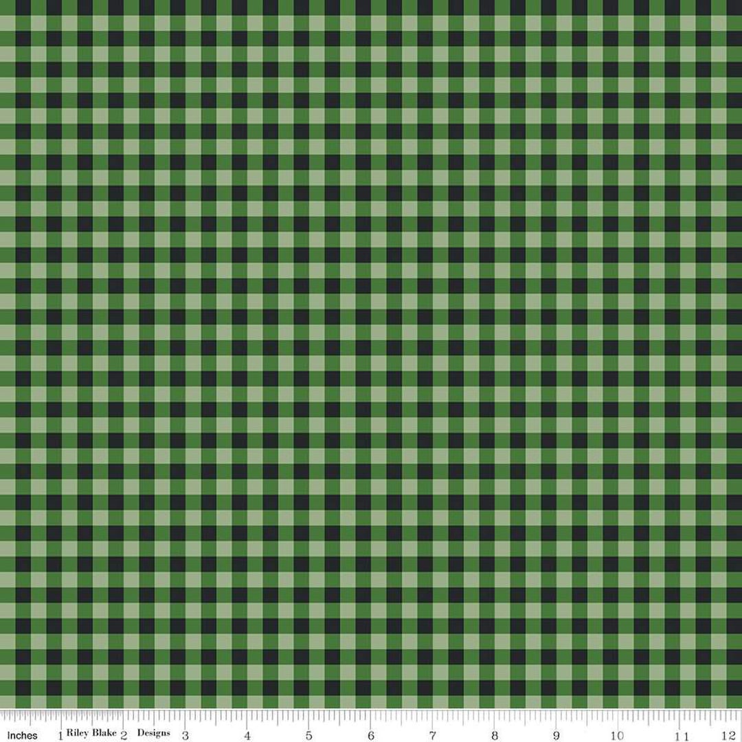 The Magic of Christmas Green Gingham 1/4 Inch Half Yard - Etsy