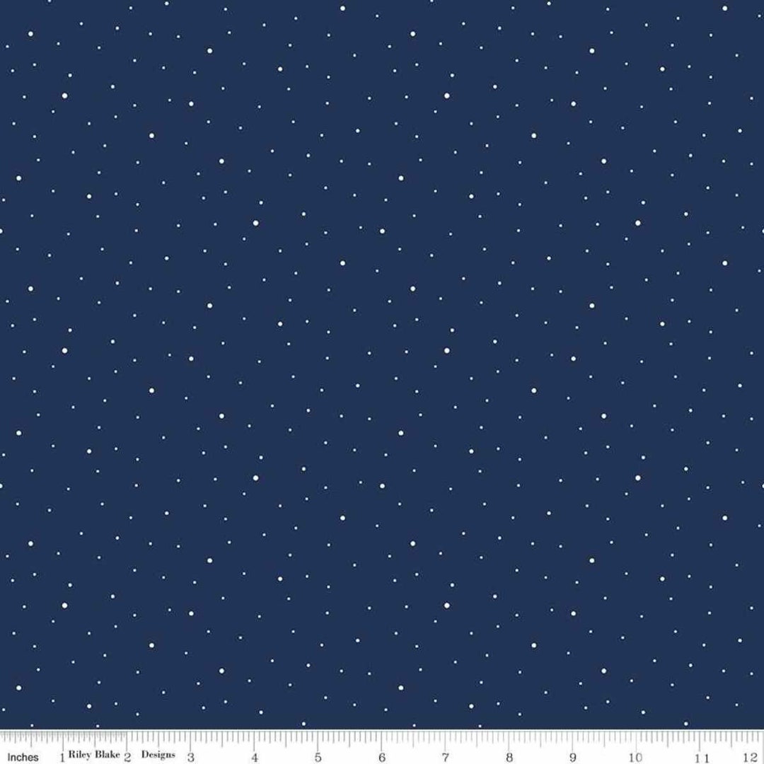 Dapple Dot Navy Half Yard - Etsy