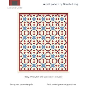 PDF Gemstar Quilt Pattern DIGITAL DOWNLOAD Baby Throw Full Queen ...