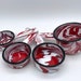 Amazing RED & White Marbled Splatter Enamelware Measuring Cups 1/4 - 1/ ...