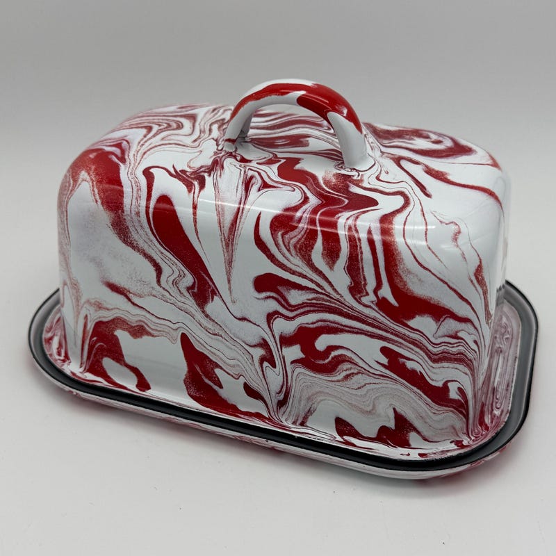 Red Butter Dish - Etsy