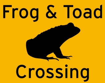 Metal Toad Crossing Sign - Etsy