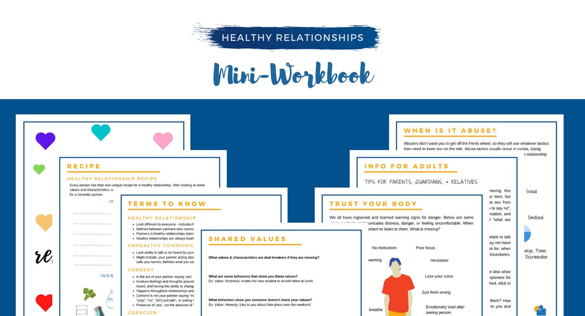 Healthy Relationships Mini-workbook - Etsy
