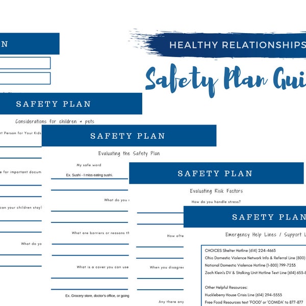 My Safety Plan Checklist - Etsy