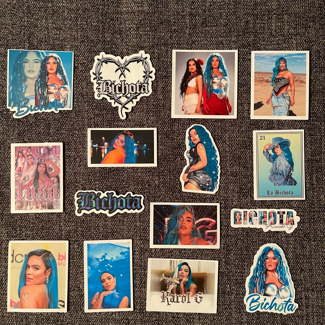 Karol G Stickers. 15-pack. Karol G Vinyl. La Bichota Labels. Stickers ...