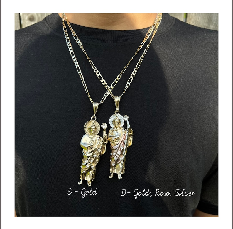 Saint Thaddeus Gold Necklace. Gold Filled. San Judas Tadeo Cadena De ...