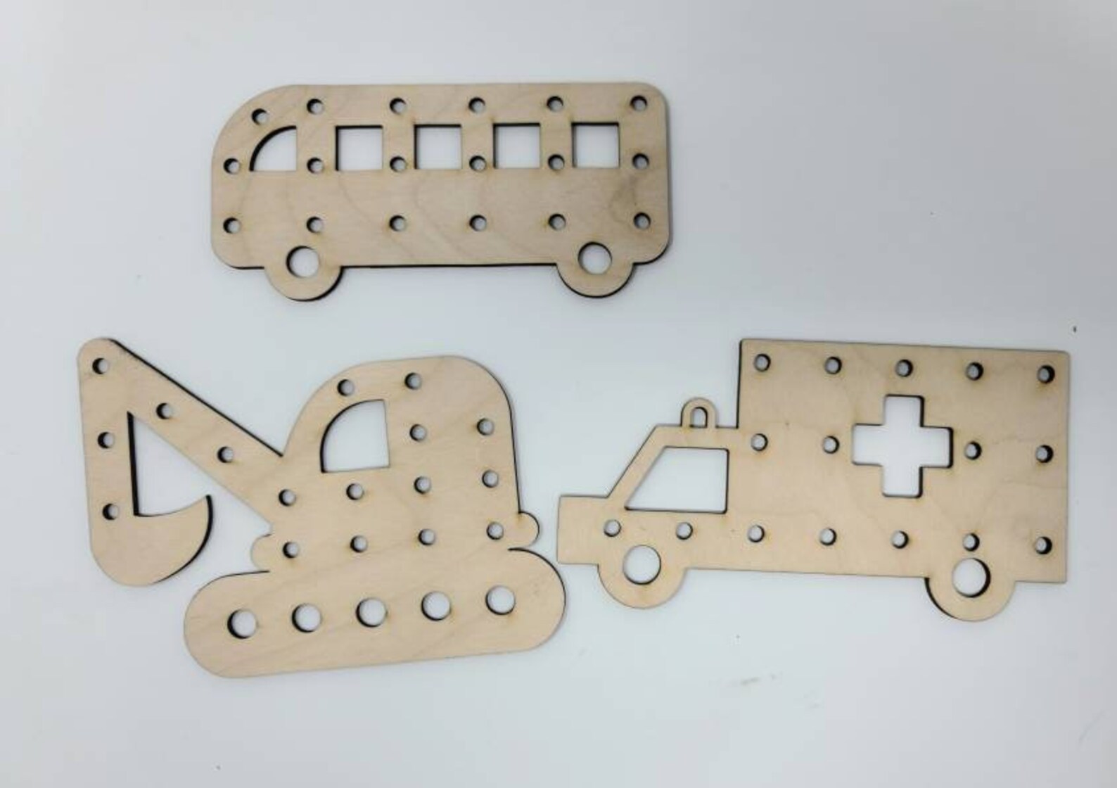 Vehicle Wood Lacing Cards - Montessori - Dexterity - Educational ...