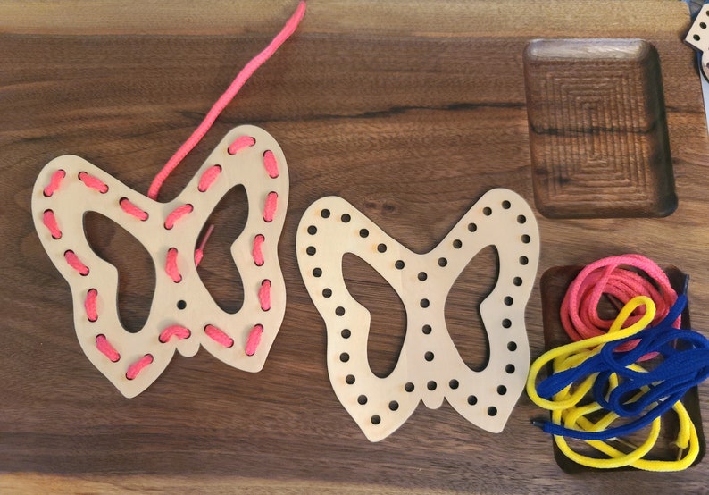 Vehicle Wood Lacing Cards Montessori Dexterity - Etsy