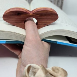 Handmade Wood Book Page Spreader-accessory- Book Buddy- Thumb Holder ...