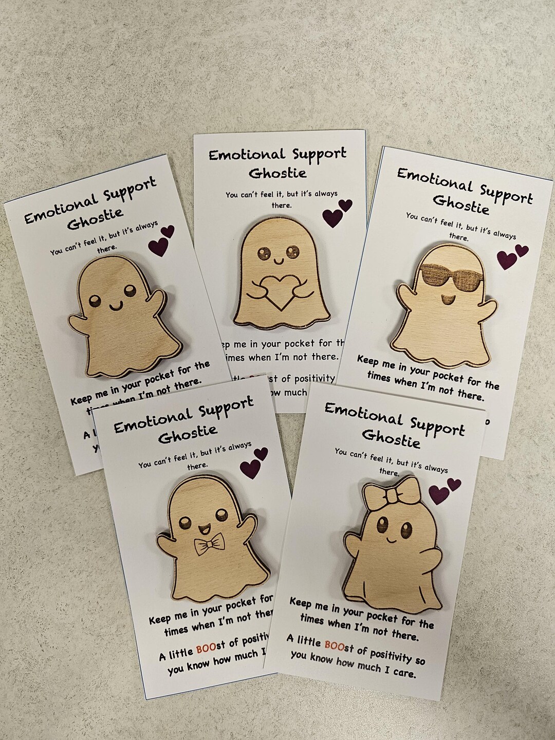Emotional Support Ghostie - Pocket Hug - Pocket Ghost - Anxiety Token ...