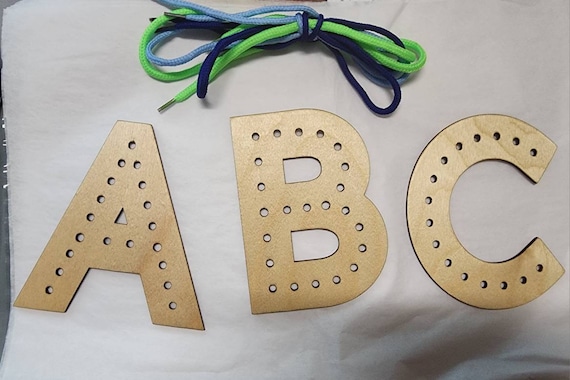 Alphabet Lacing Cards