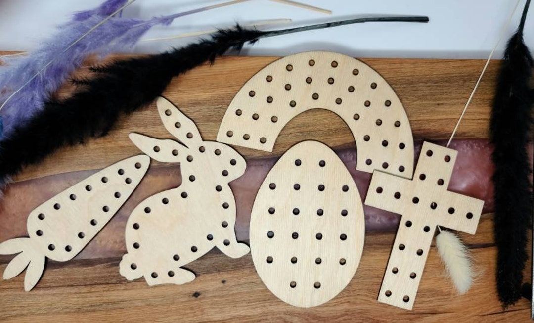 Easter Wood Lacing Cards - Montessori - Dexterity - Educational ...