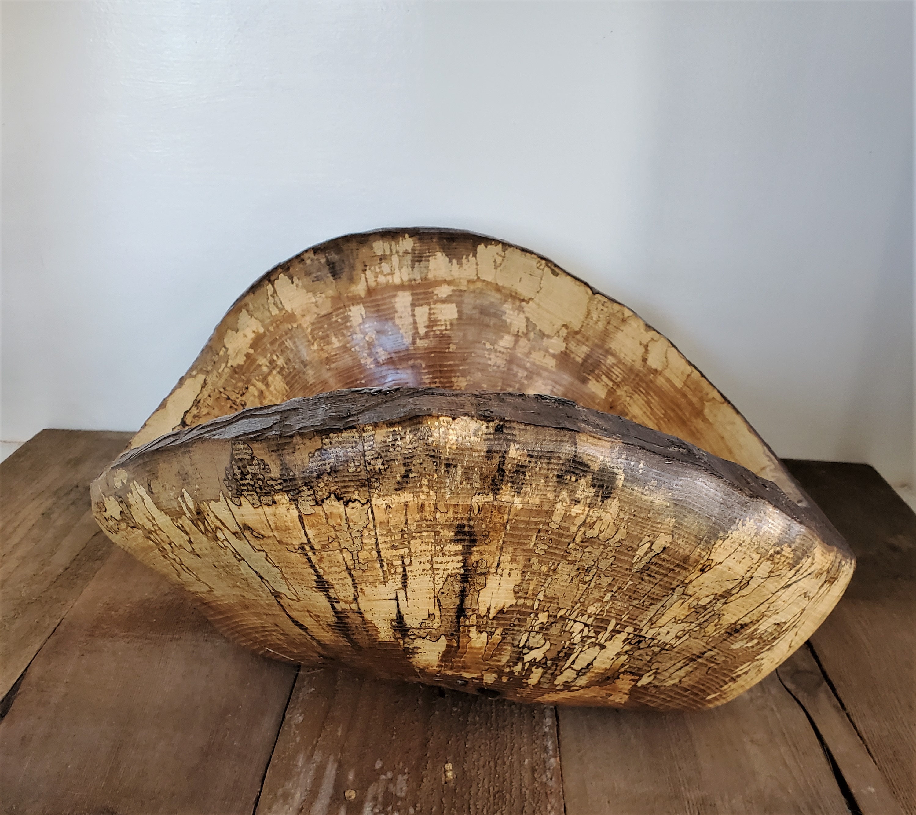 Beautiful Extra Large Handmade Wood Bowl / Rustic Wooden Fruit - Etsy