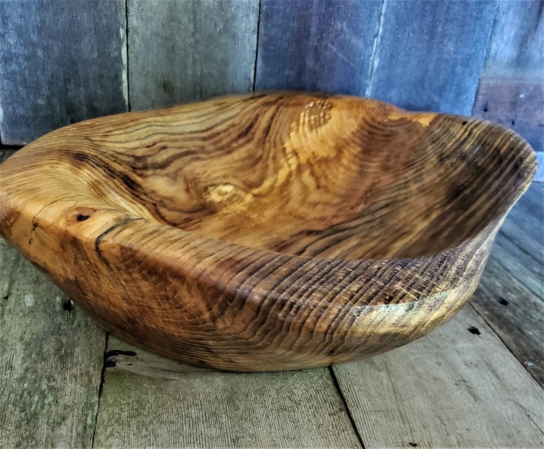 Large Handmade Spalted Ash Wooden Dough Bowl / Rustic Wooden - Etsy