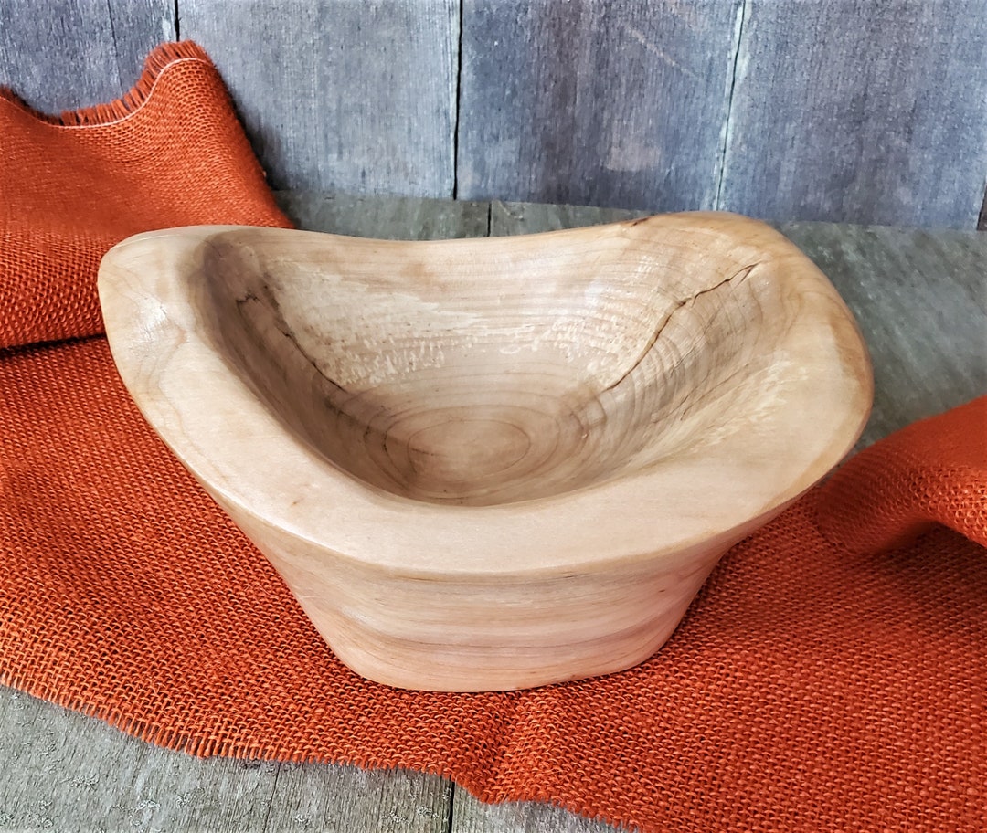 Small Hand Carved Spalted Maple Key Bowl / Rustic Handmade - Etsy