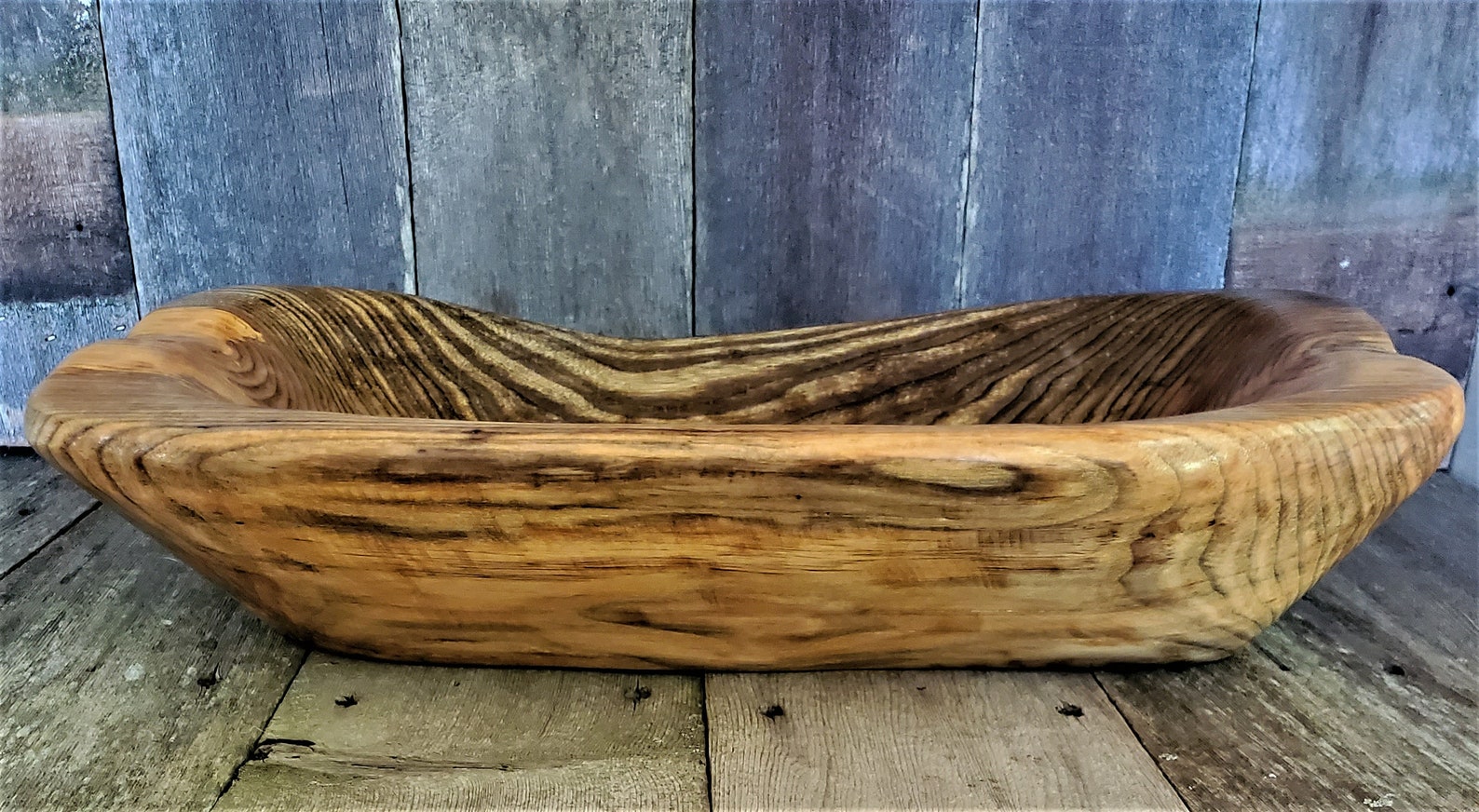 Large Handmade Spalted Ash Wooden Dough Bowl / Rustic Wooden - Etsy