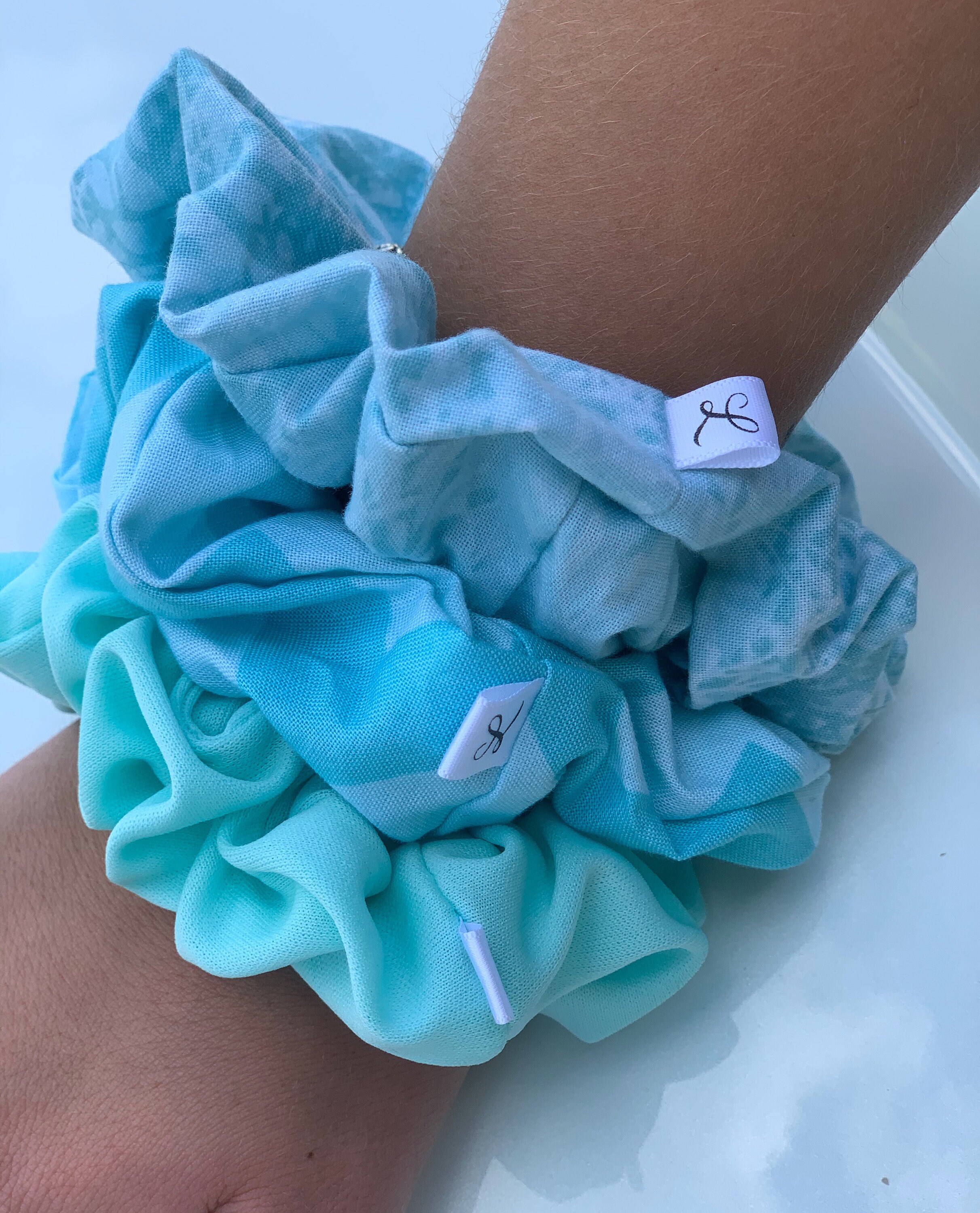 Light Blue Scrunchie Collection - Etsy