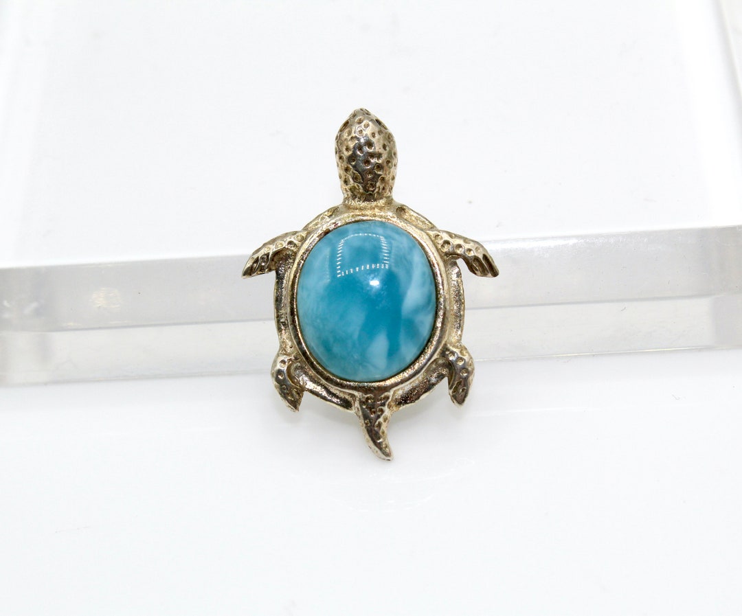 Colgante Larimar Natural 925 colgantes de piedra preciosa de plata de ...