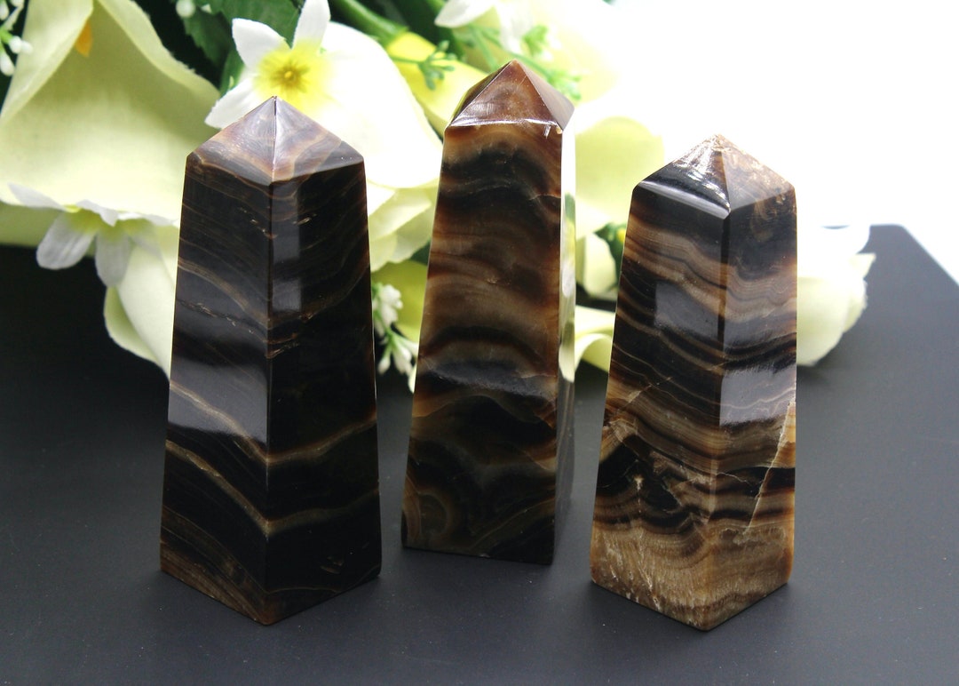 Chocolate Calcite Tower, Chocolate Calcite, Natural Brown, Calcite ...