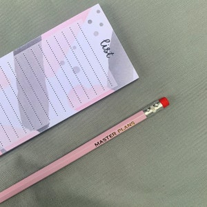 Lilac Gold Foil 'master Plans' Pencil, Pretty Foiled Pencil Stationery ...