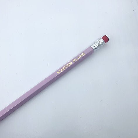 Lilac Gold Foil 'master Plans' Pencil, Pretty Foiled Pencil Stationery ...