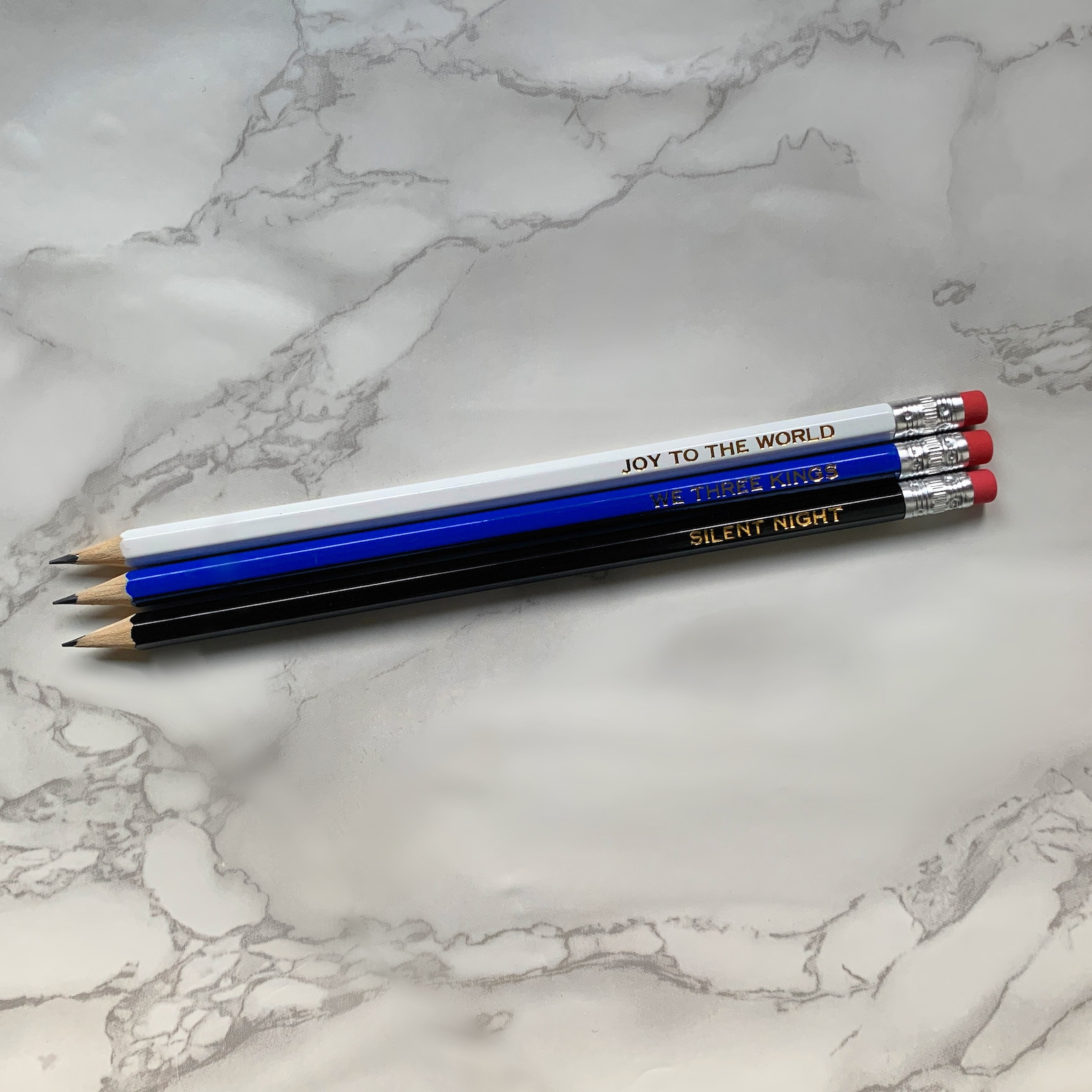Christmas Carols Pencil Trio Christmas Set, Teacher Stocking Filler ...