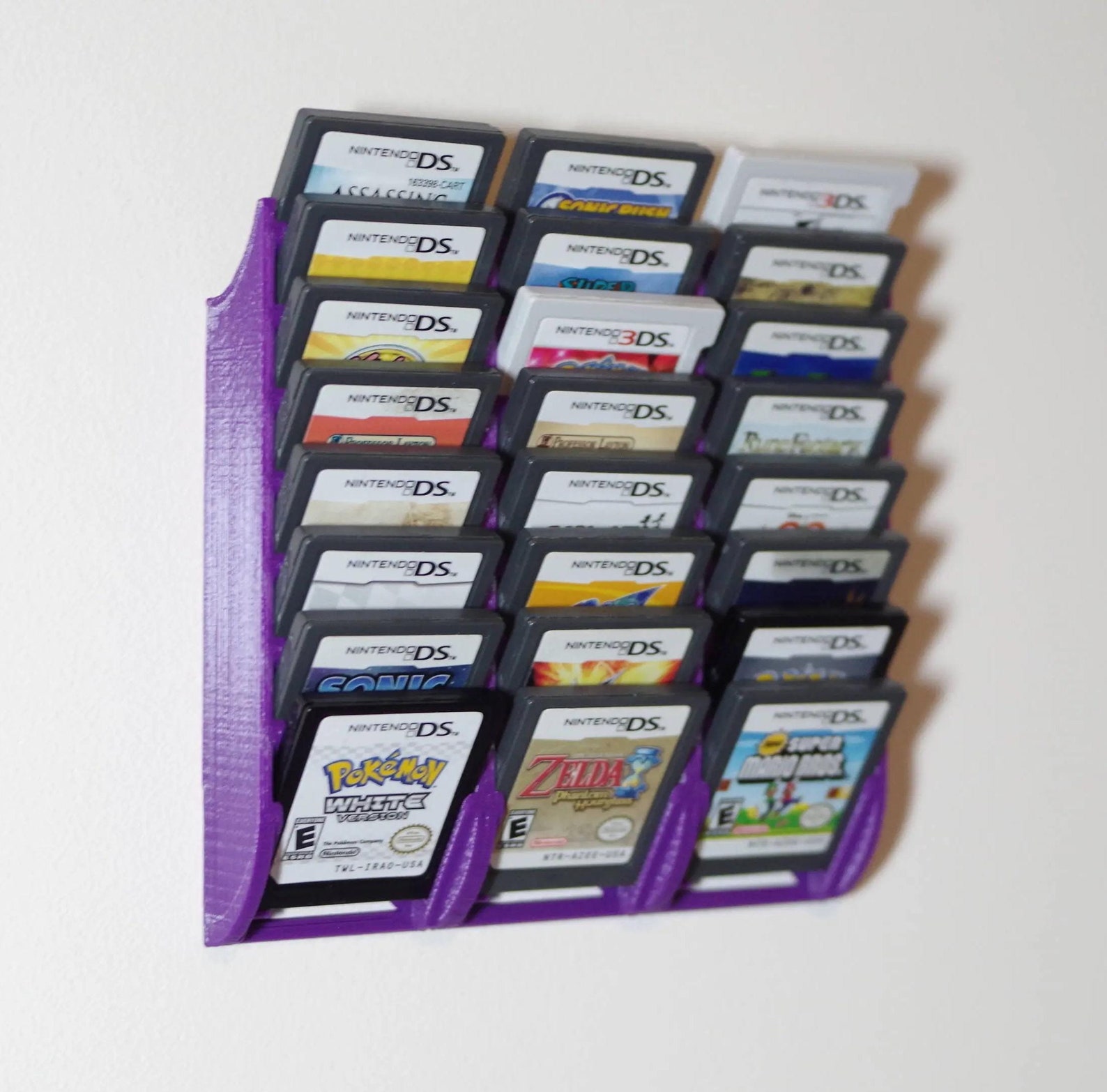 Wall or Shelf Display Rack for Nintendo DS and 3DS Games - Expandable ...