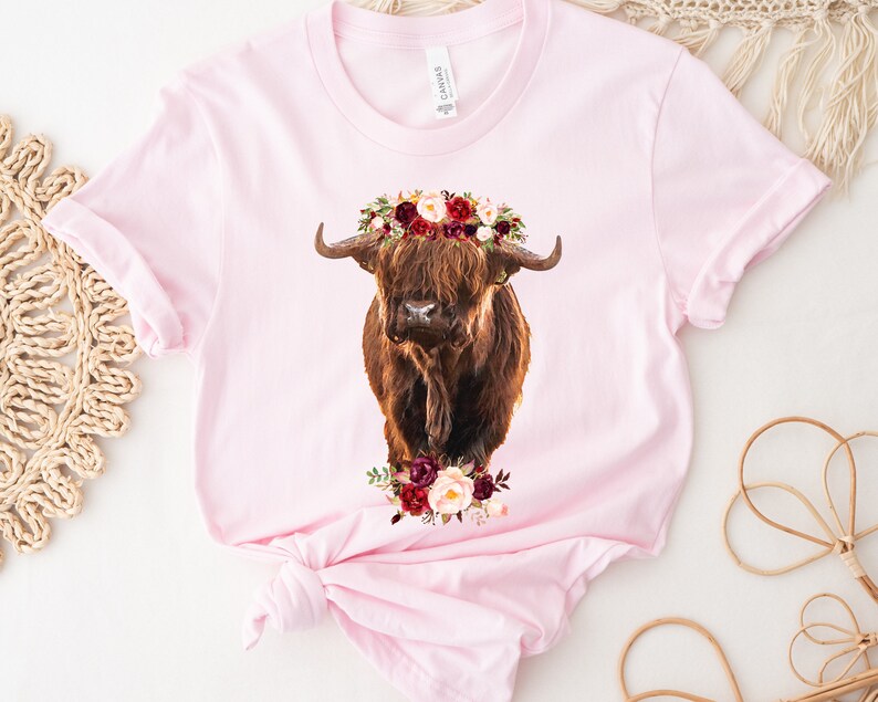 Highland Cow DTF Transfers Ready to Press T-shirt Transfers - Etsy