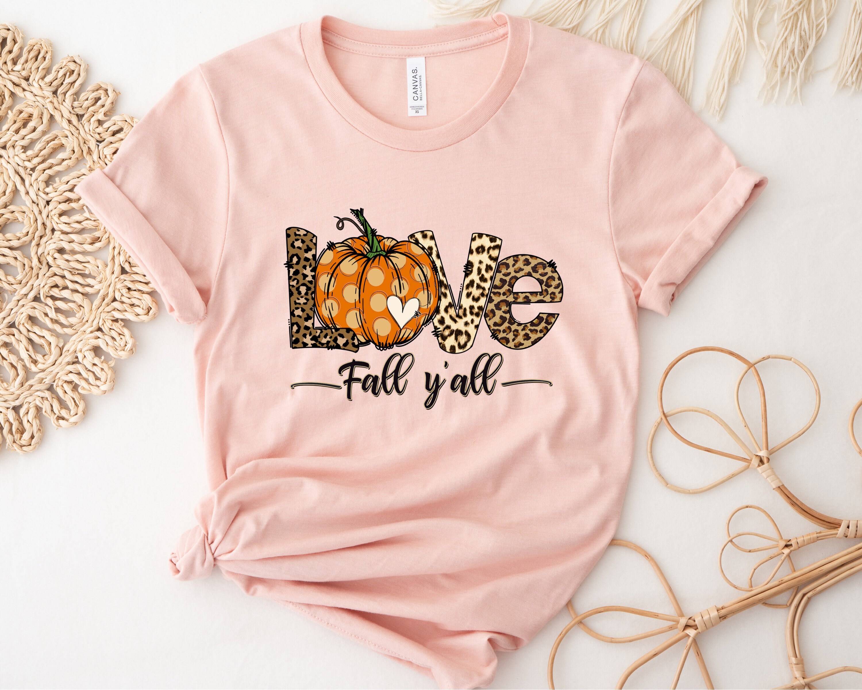 Love Fall Yall Pumpkin DTF Transfers Ready to Press - Etsy