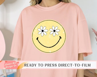 Pink Smiley DTF direct to Film Transfers, Leopard DTF Transfer Ready to ...