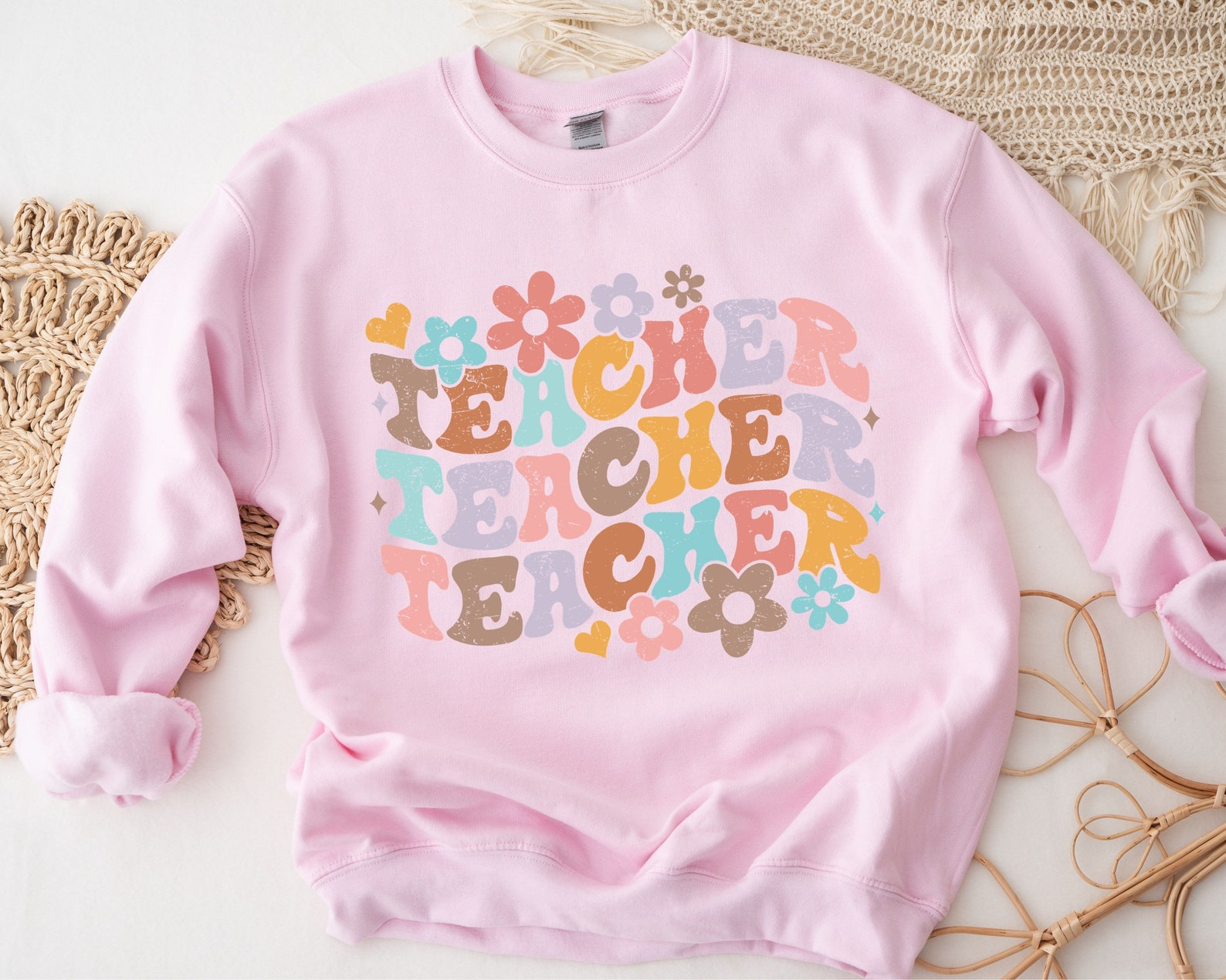 Retro Teacher Stacked, DTF Transfers, Ready to Press, T-shirt Transfers ...