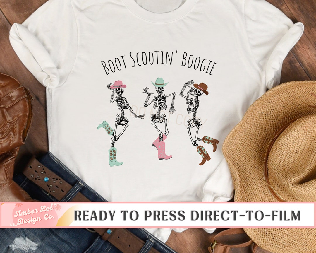 Halloween DTF Transfers, Boot Scootin Boogie, Ready to Press, T-shirt ...