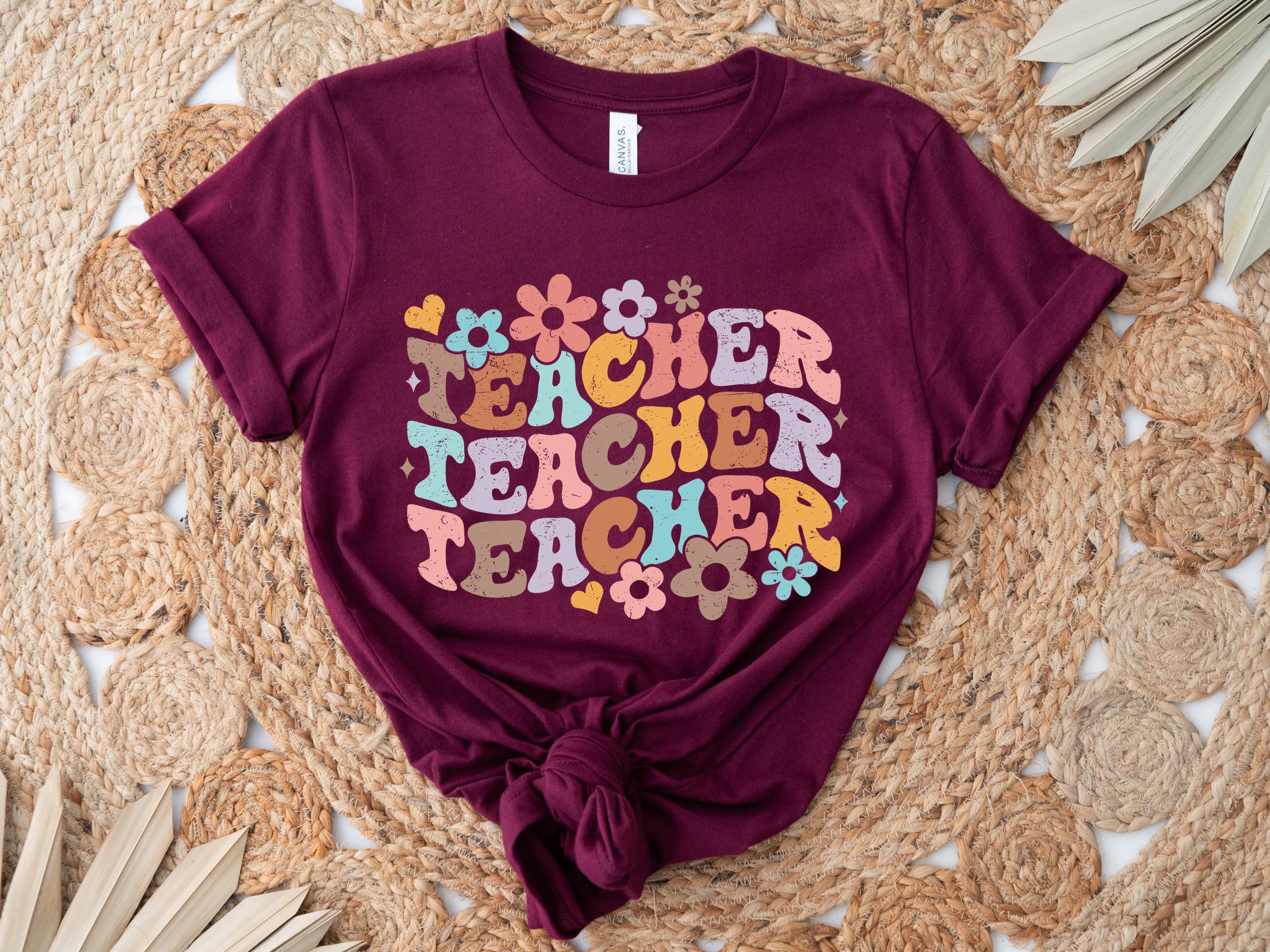 Retro Teacher Stacked DTF Transfers Ready to Press T-shirt - Etsy
