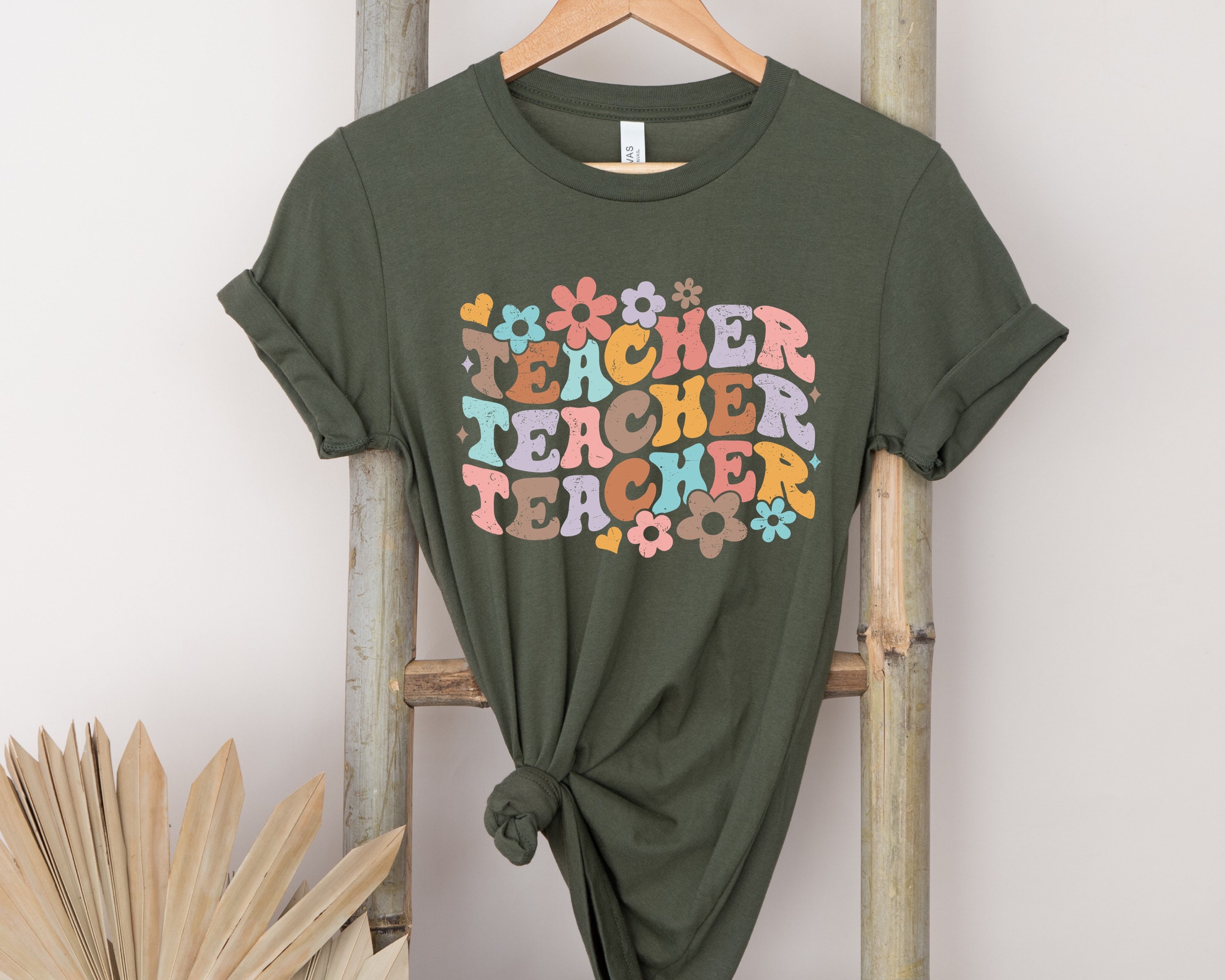 Retro Teacher Stacked DTF Transfers Ready to Press T-shirt - Etsy
