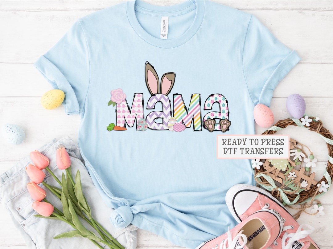 Easter DTF Transfer, Ready to Press Heat Transfer Designs, T-shirt ...