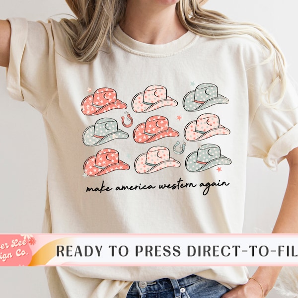 Western Cowboy Hat Heat Transfer for Shirt - Etsy