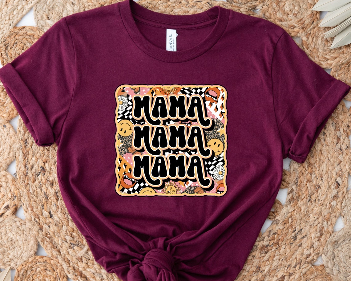Checkered Mama Retro DTF Transfers, Ready to Press, T-shirt Transfers ...