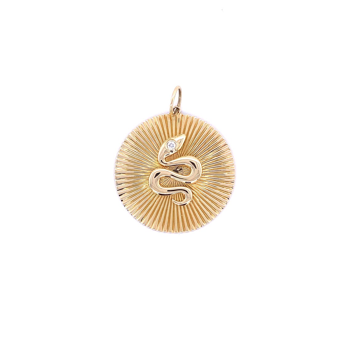 Diamond & Gold Snake Charm - Etsy