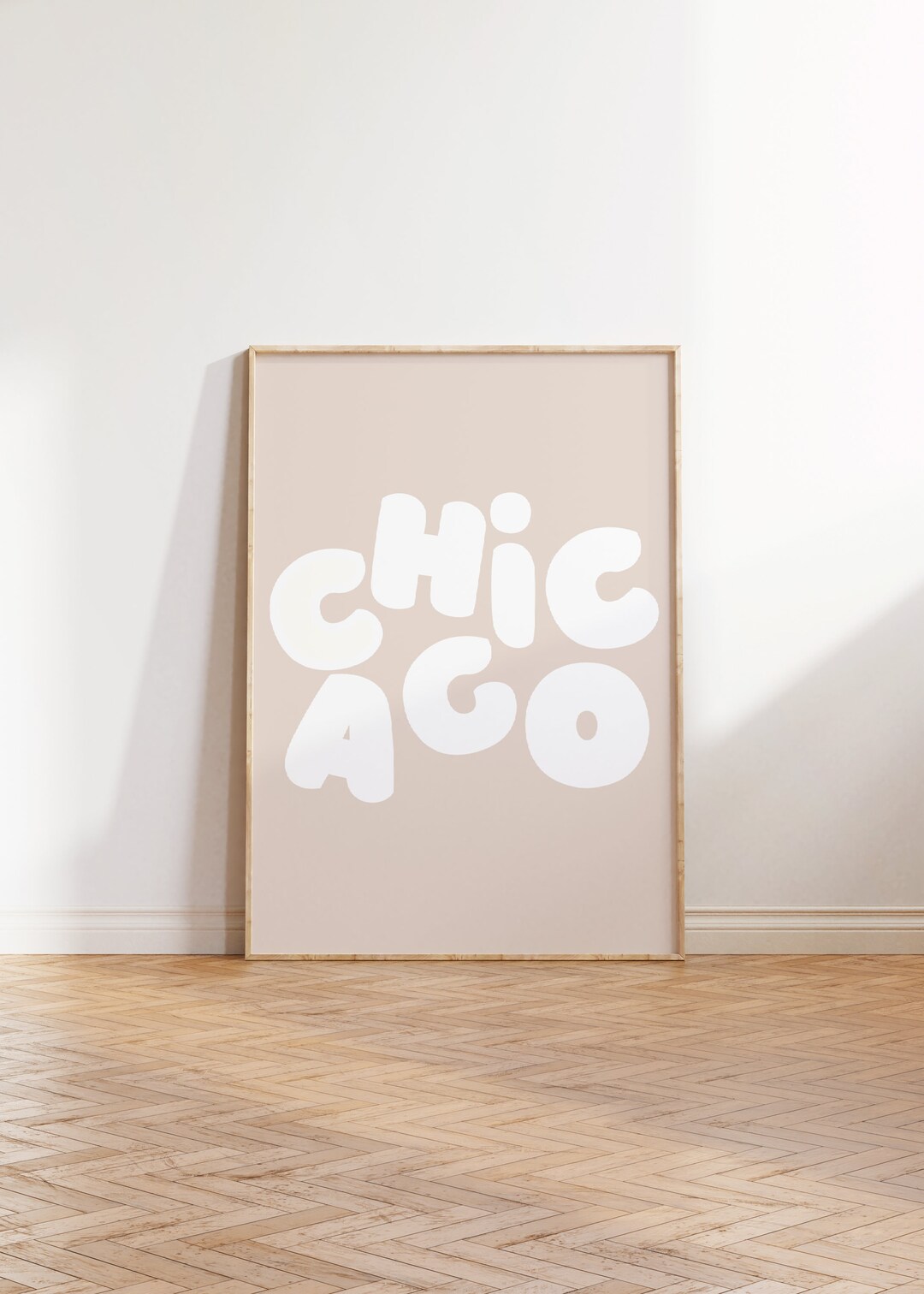 Chicago Art Print, Digital Print, Beige Chicago Art, Chicago Bubble Art ...
