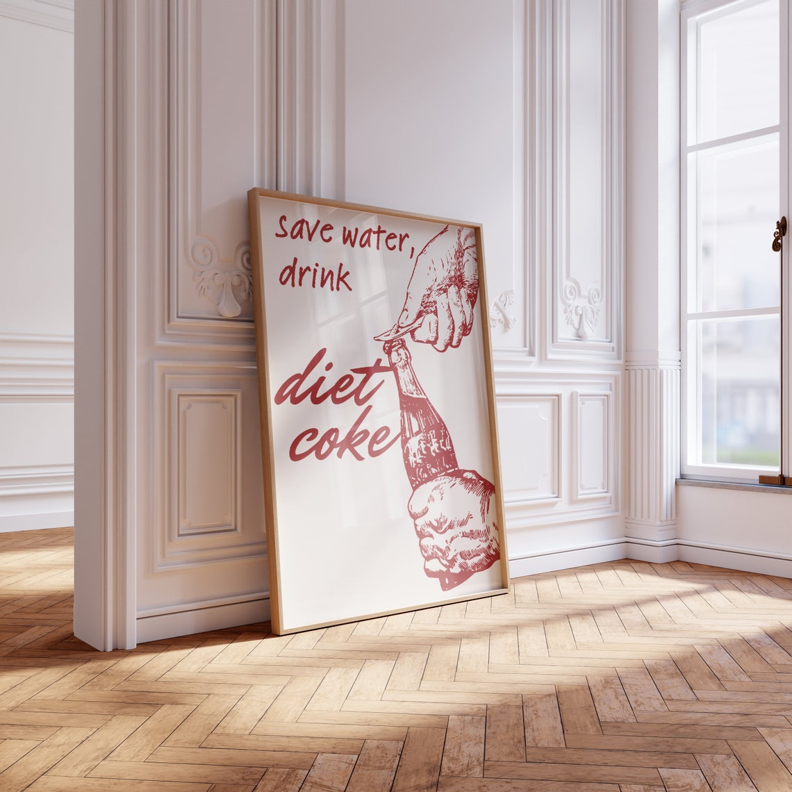 Diet Coke Art, Vintage Wall Art, Retro, Digital Download, Trendy, Diet ...