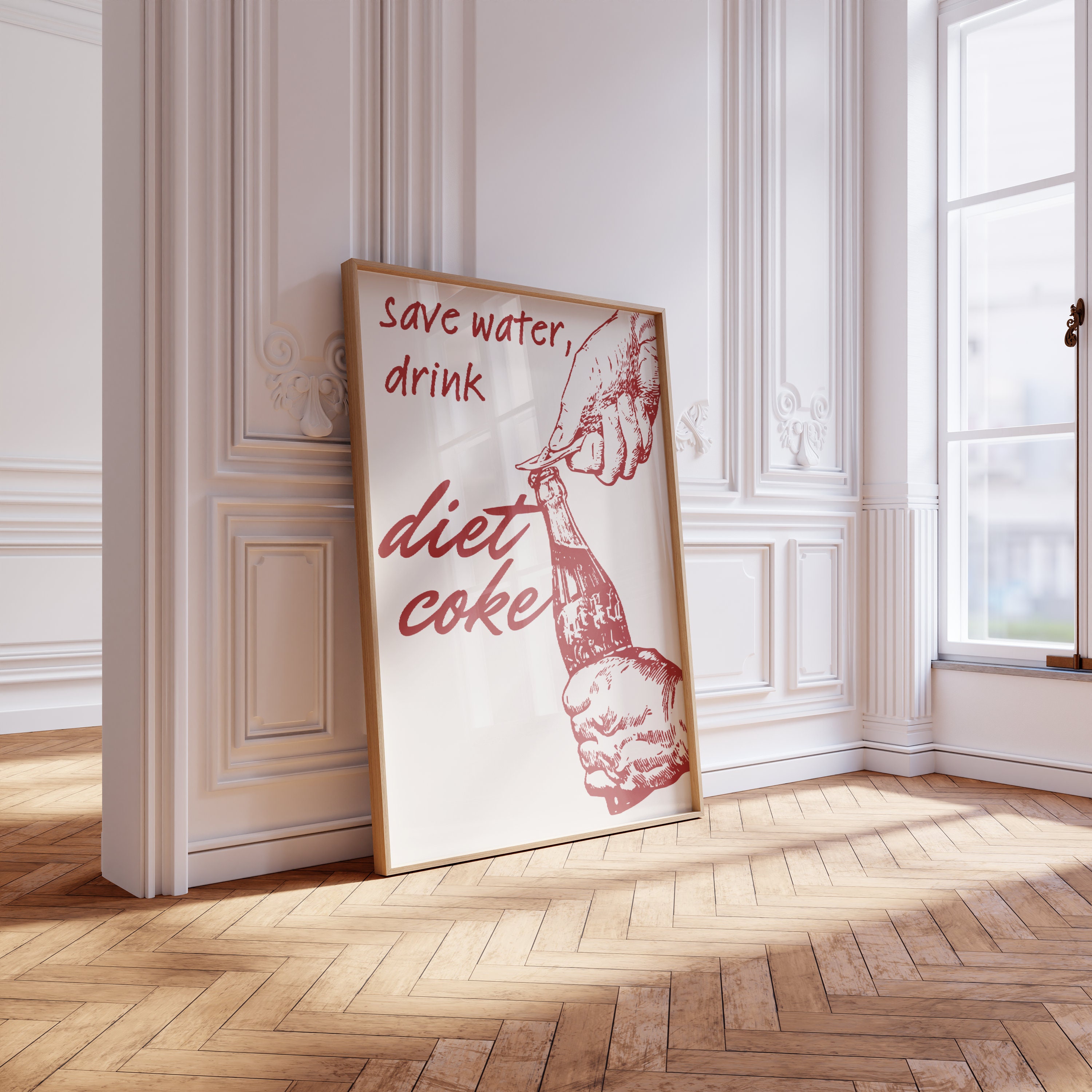 Diet Coke Art, Vintage Wall Art, Retro, Digital Download, Trendy, Diet ...