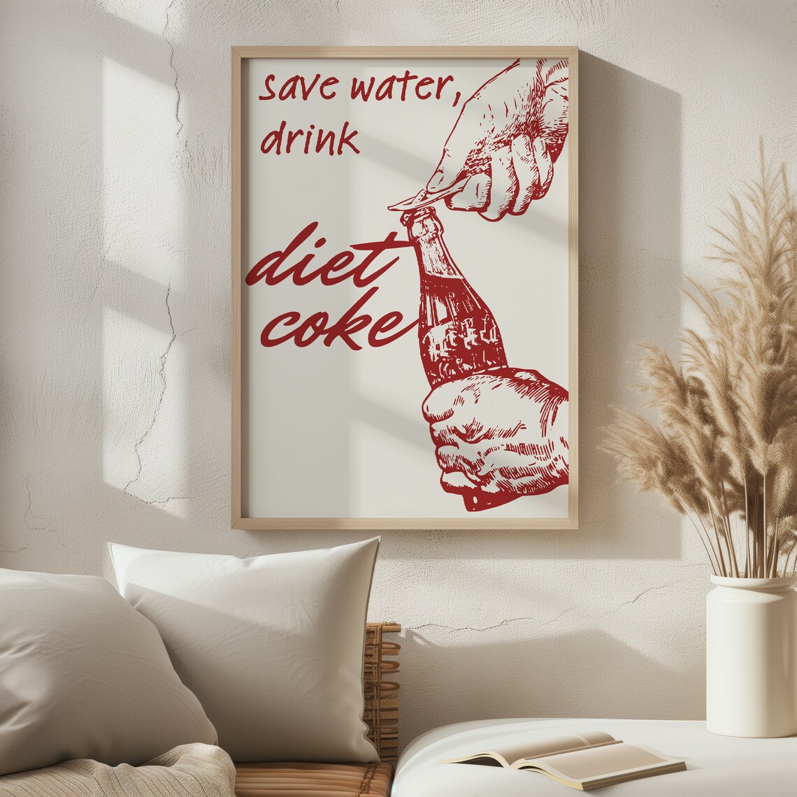 Diet Coke Art, Vintage Wall Art, Retro, Digital Download, Trendy, Diet ...