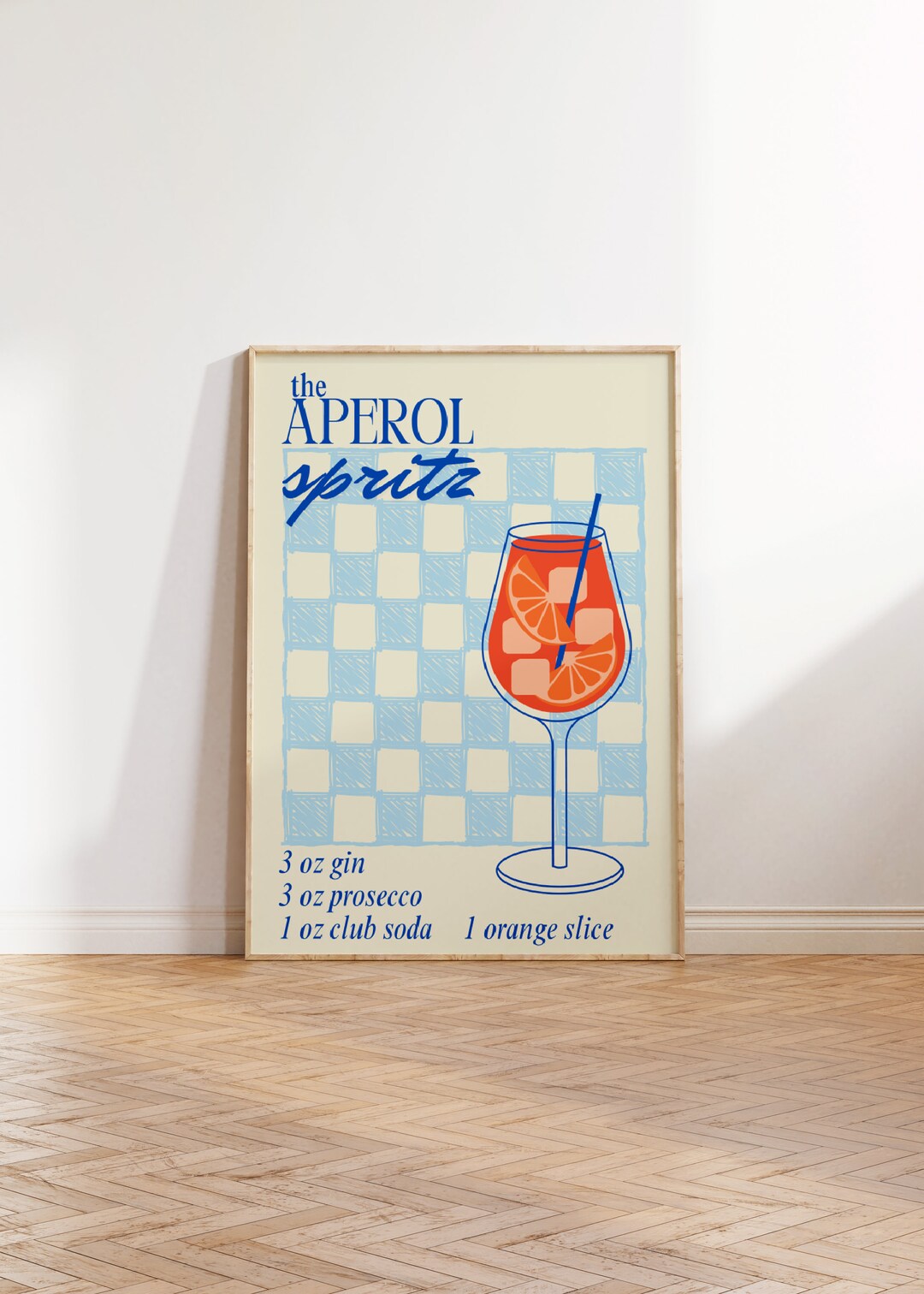 Aperol Spritz Print, Bar Cart Decor, Cocktail, Aperol Spritz Recipe ...