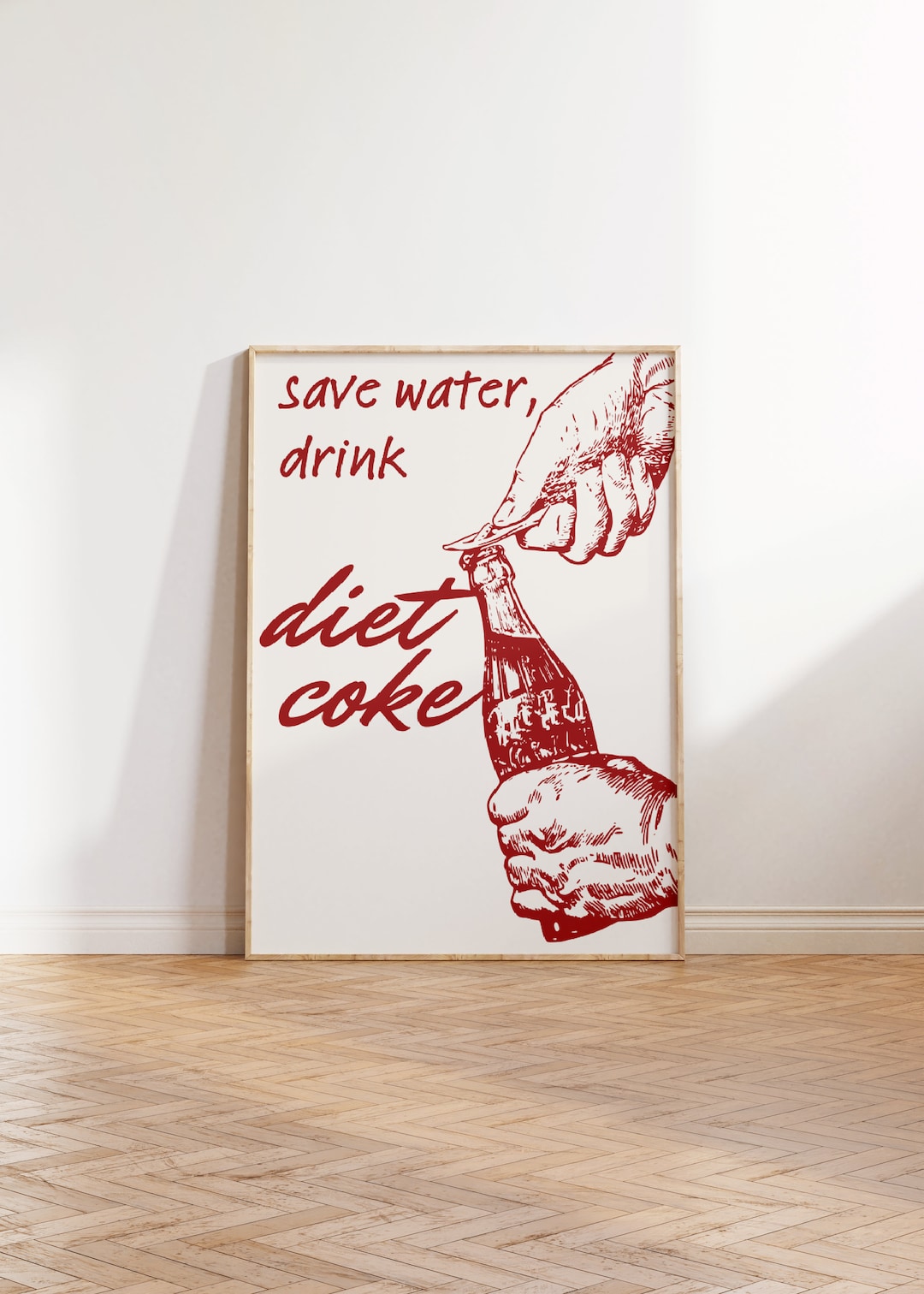 Diet Coke Art, Vintage Wall Art, Retro, Digital Download, Trendy, Diet ...