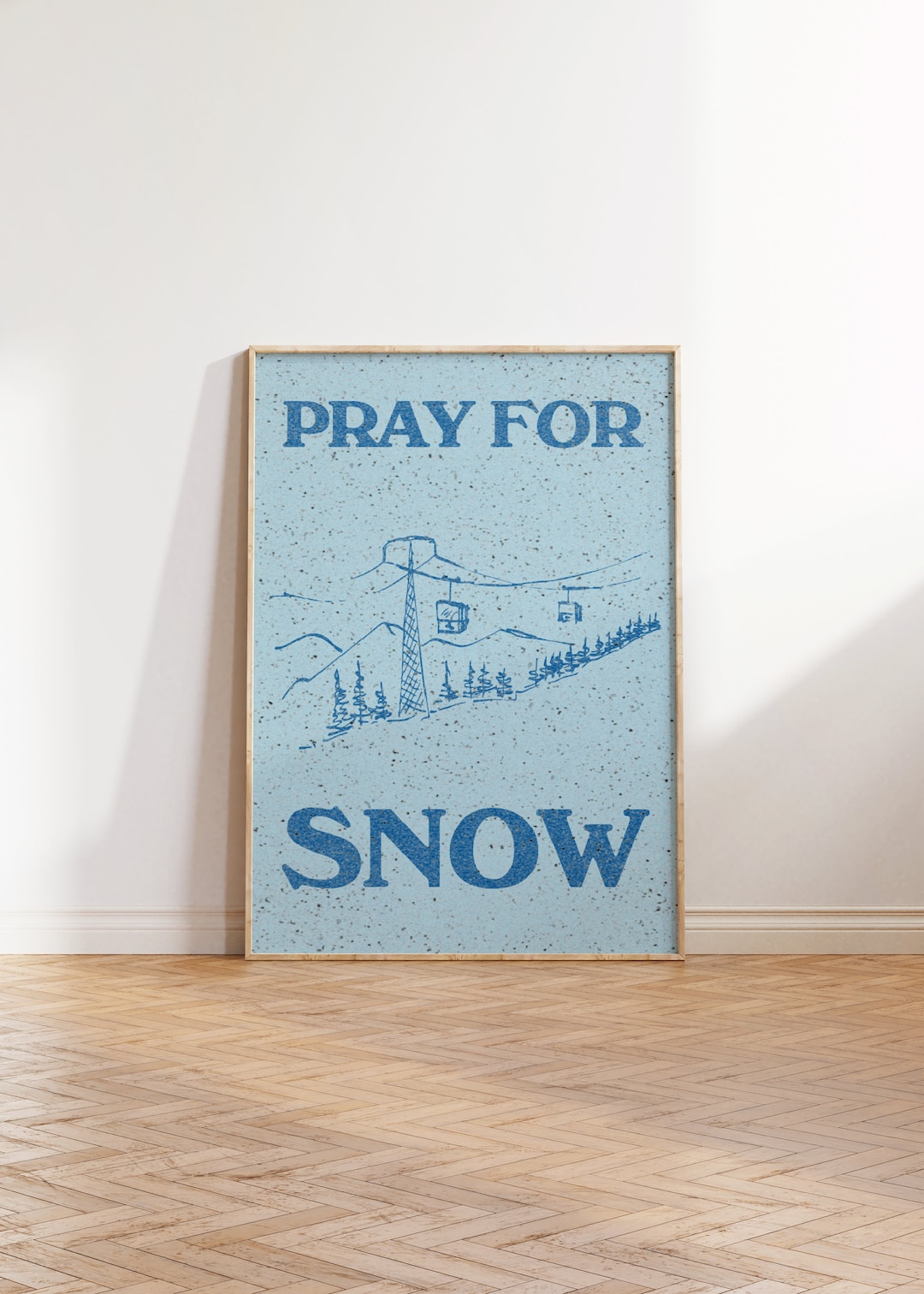 Pray for Snow Print, Digital Print, Ski, Preppy, Boho-chic, Ski Girl ...
