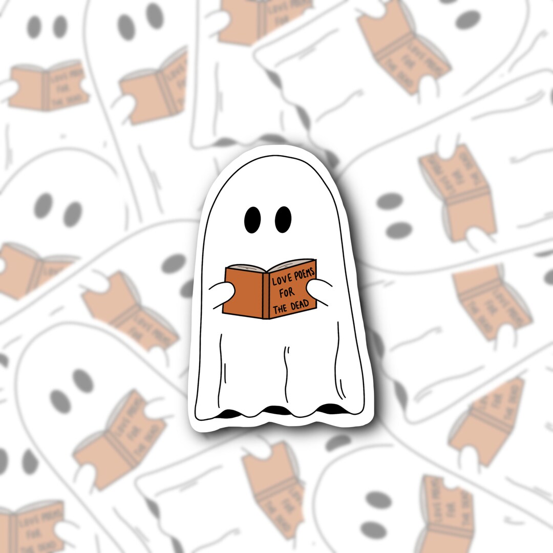 Love Poems for the Dead Ghost Sticker Poetry Water Bottle - Etsy