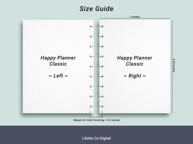 PRINTABLE Undated Monthly Inserts for HP Classic Planners, Sunday Start ...