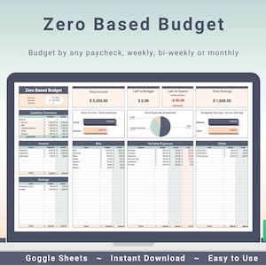 Zero Based Budget Spreadsheet, Google Sheet Template, Weekly Biweekly ...