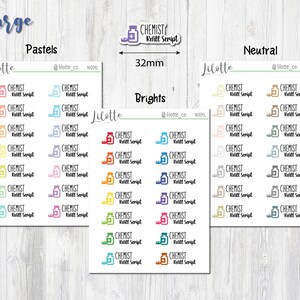 Chemist Refill Scripts Icon Reminder Stickers Prescription Refill ...