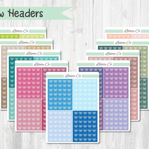 Vertical Planner Header Stickers - Etsy